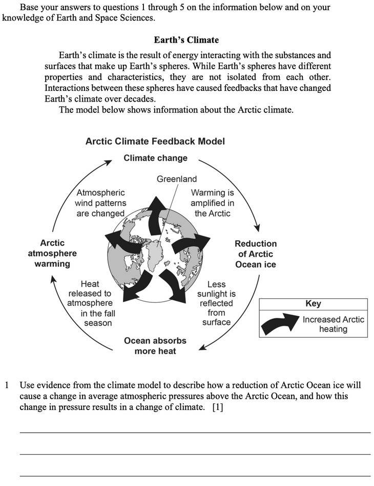 Earth's Climate Sample Cluster | NY Science Standards Wiki
