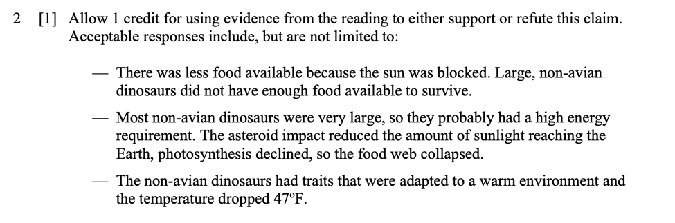 Dinosaurs-Evolution Sample Cluster | NY Science Standards Wiki